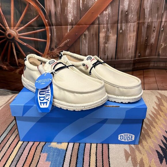 Hey Dude | Shoes | Mens Hey Dude Wally Americana Wide Off White | Poshmark